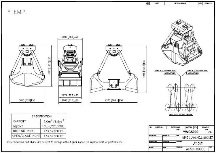 Cable Wire Clamshell Buckets - BEST International Equipment